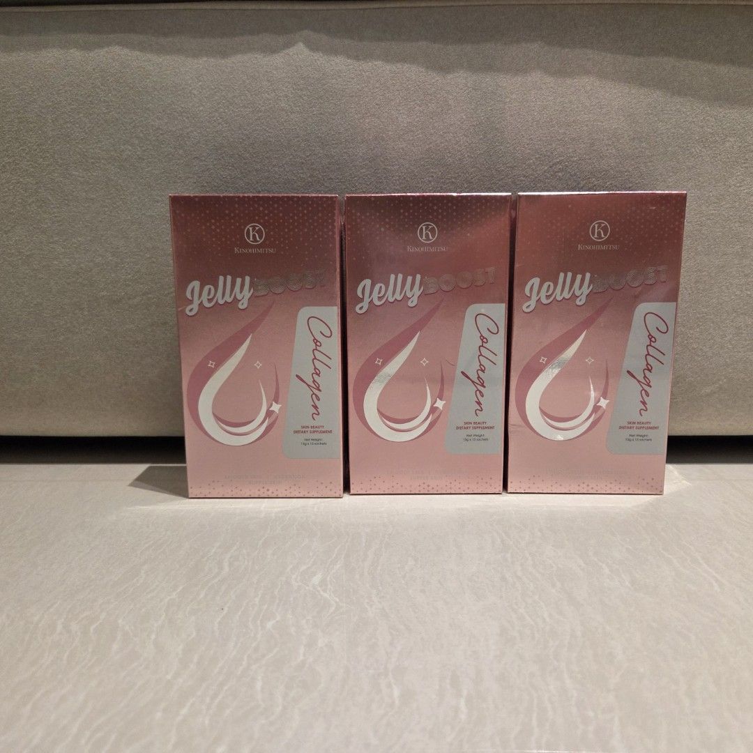 Kinohimitsu Jelly Boost Collagen - 3 Boxes, Health & Nutrition, Health ...