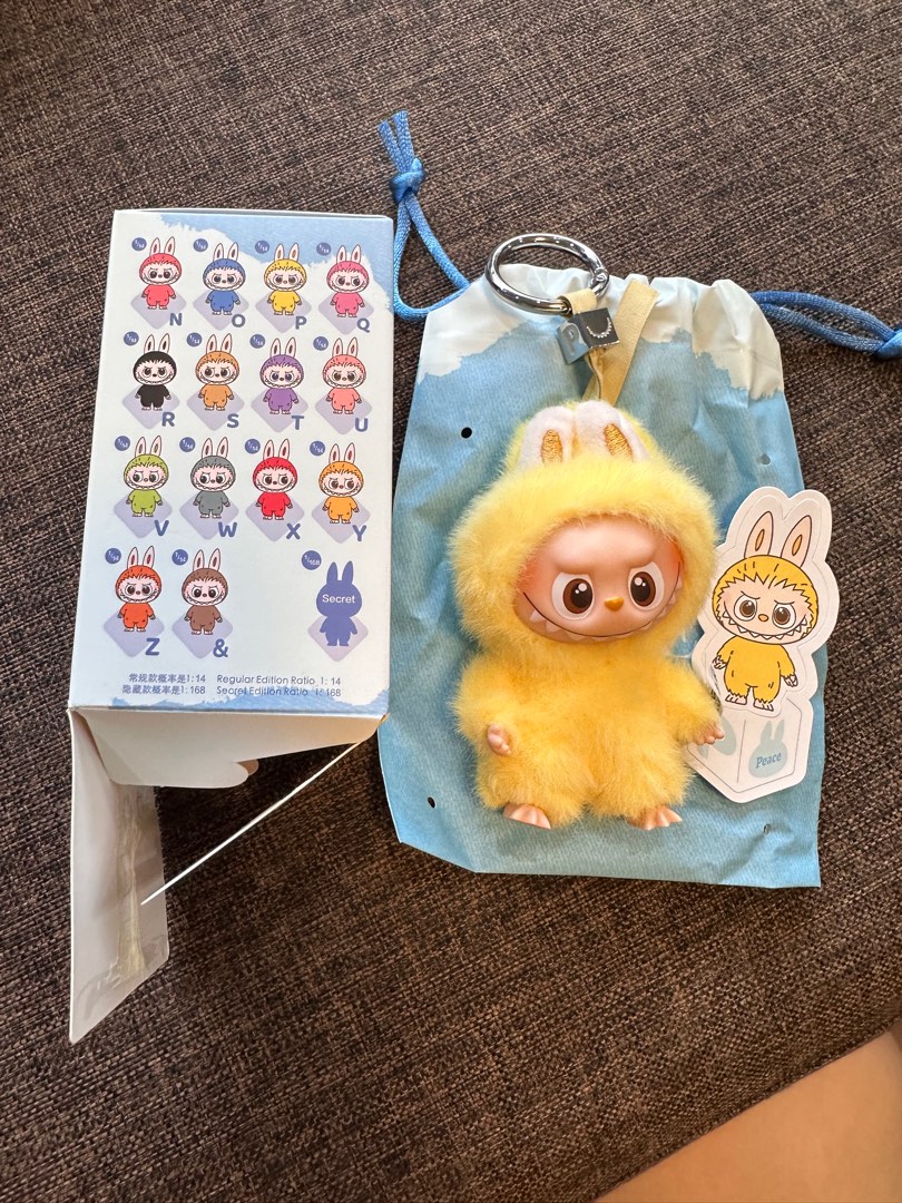 Labubu alphabet Keychain - P, Hobbies & Toys, Toys & Games on Carousell
