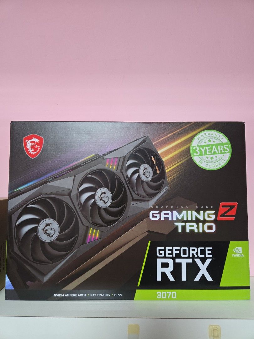 MSI GeForce RTX 3070 Gaming Z Trio, Computers & Tech, Parts ...