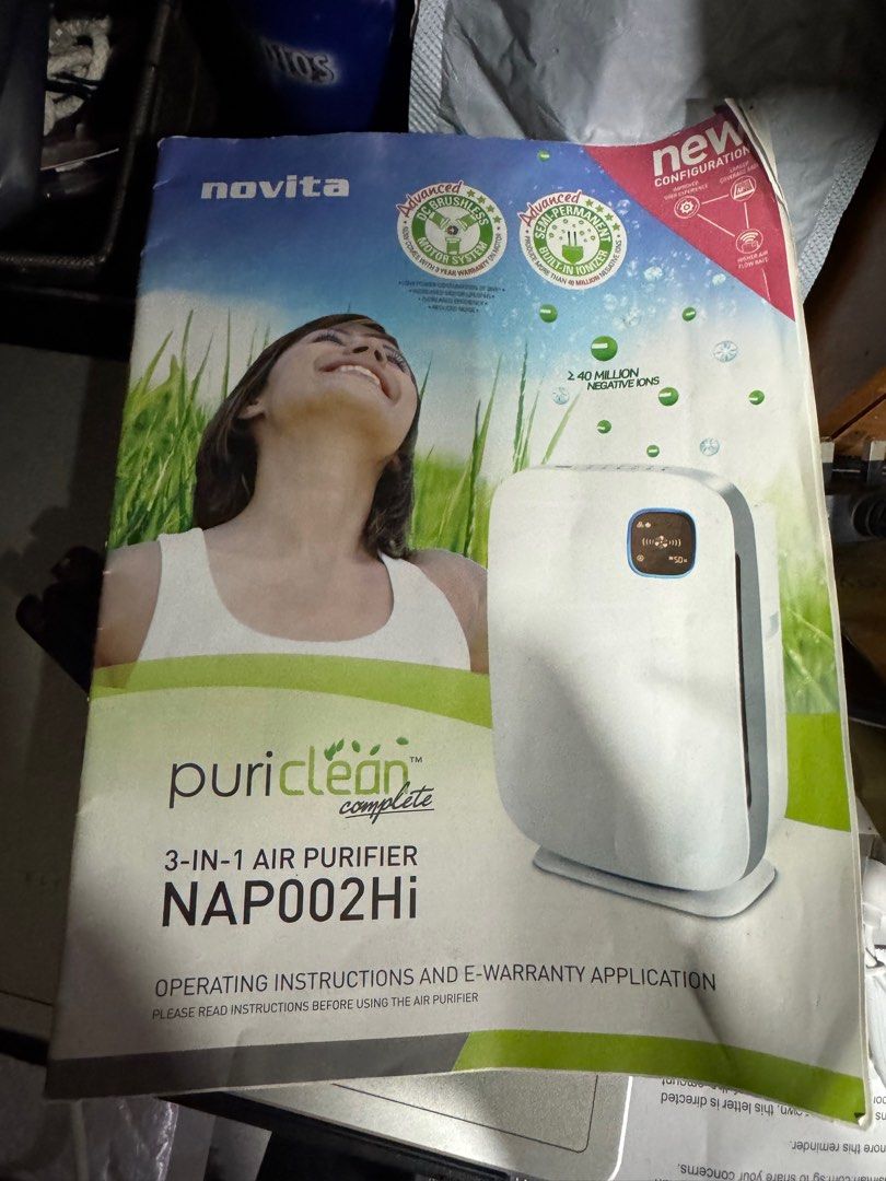 Novita PuriClean Complete NAP002Hi Air Purifier, TV & Home Appliances ...
