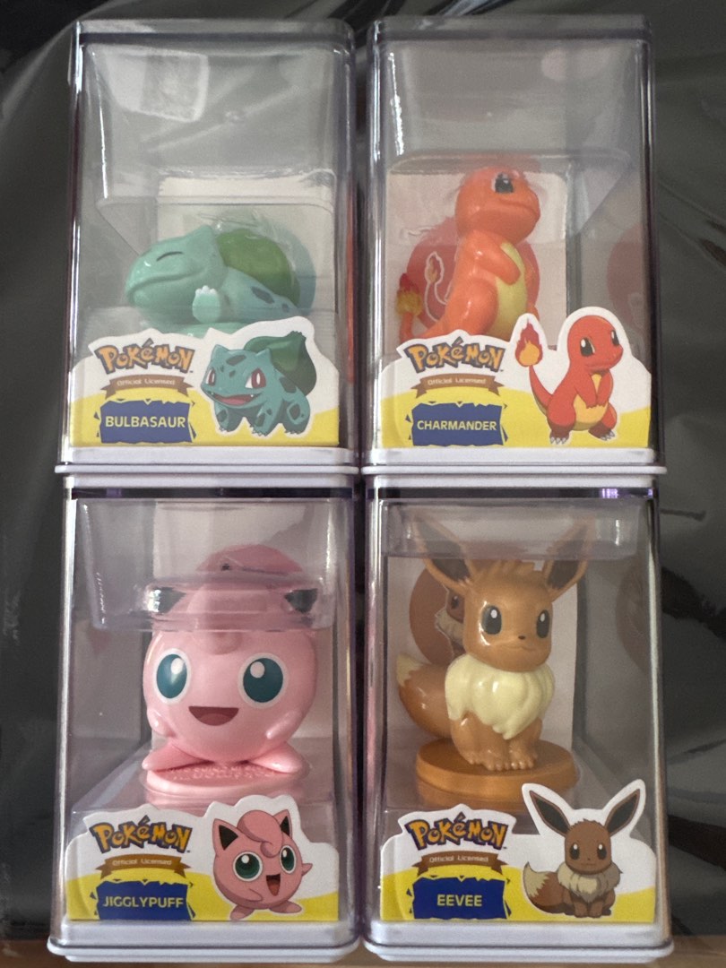Pokemon Figures Chest Stamps - Bulbasaur, Charmander, Jigglypuff, Eevee ...