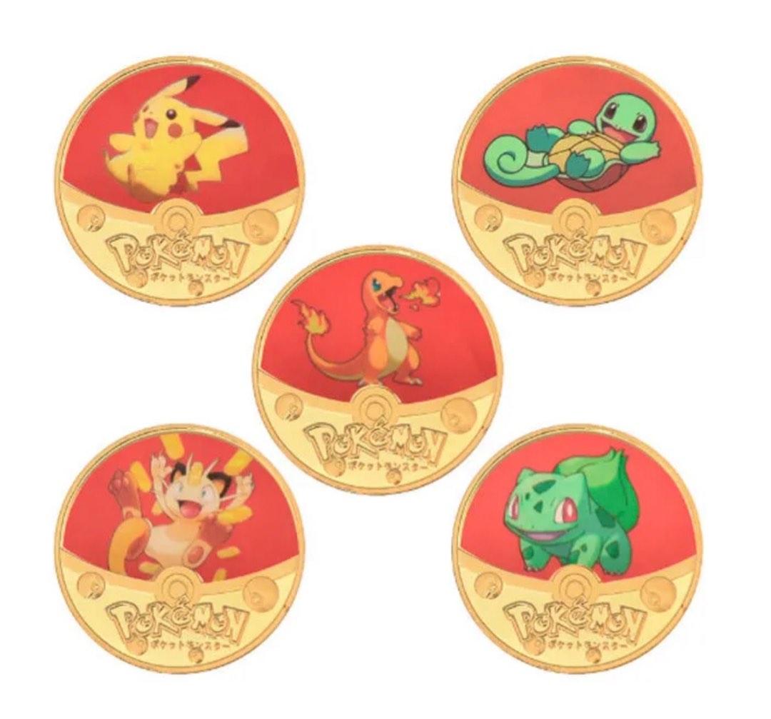Pokemon Gold Coins - Pikachu, Charizard, and More!, Hobbies & Toys ...
