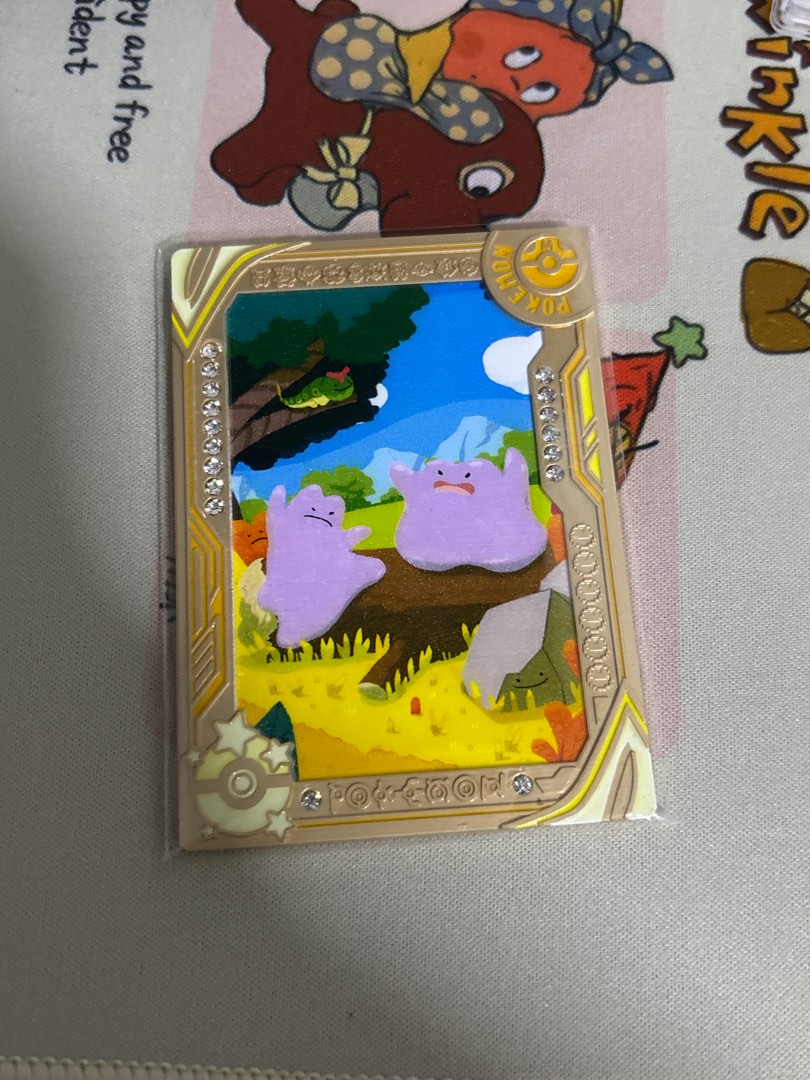 Pokemon Gold Metal Card Ditto Custom, Hobbies & Toys, Toys & Games on ...