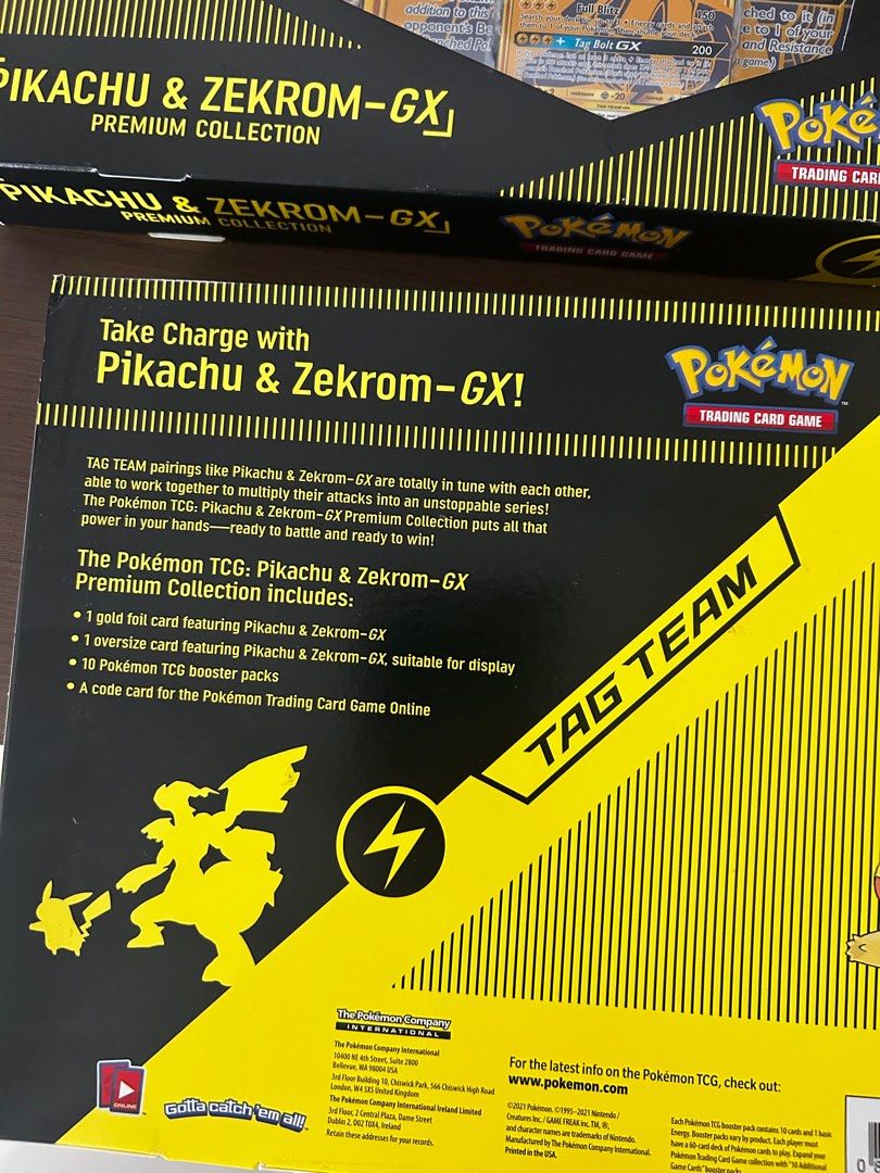 Pokemon TCG: Pikachu & Zekrom GX Premium Collection, Hobbies & Toys ...
