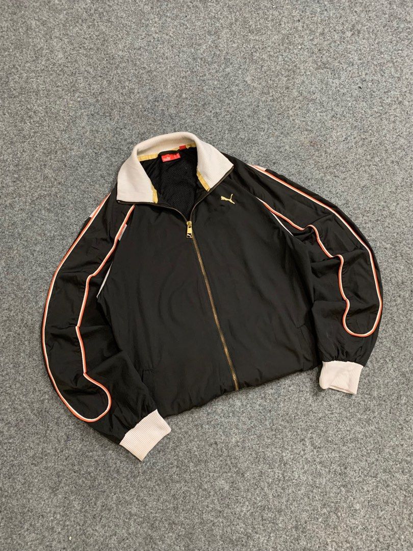 🔥Sold🔥 Puma Track Jacket Zip Up Dark Brown Colour, Fesyen Pria, Pakaian ...