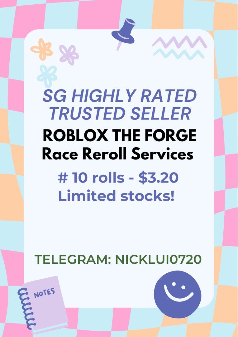 Roblox |The Forge | Race Reroll Services |CHEAPEST, Video Gaming ...