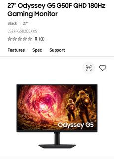 Gaming QHD 4K UHD Samsung Odyssey G5 27" 165Hz Monitor. Gaming monitor ...