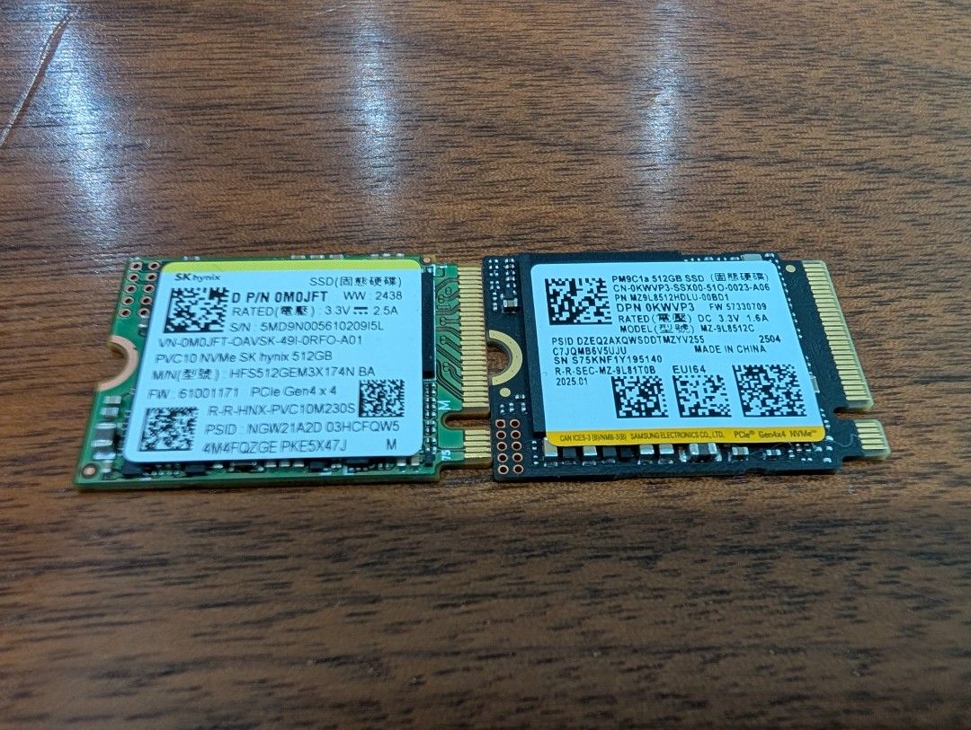 Kioxia, Samsung, SK Hynix PCIe 4.0 512GB NVMe 2330 SSD, Computers ...