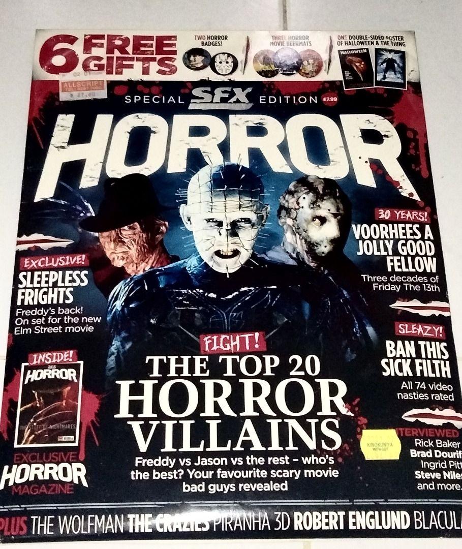 SFX Horror Magazine - Top 20 Horror Villains, Hobbies & Toys, Books ...