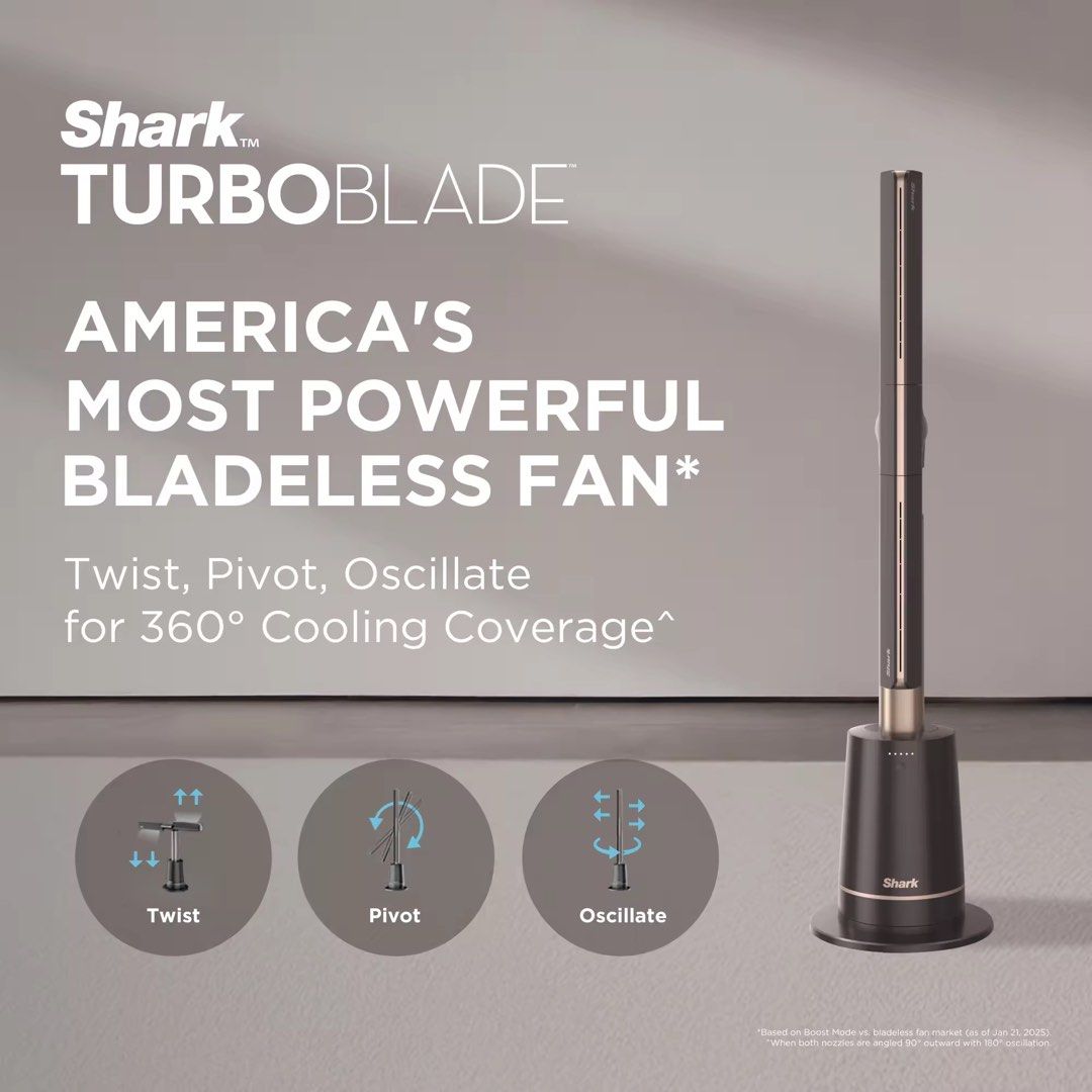 Shark TurboBlade Bladeless Fan - TF200, Furniture & Home Living ...