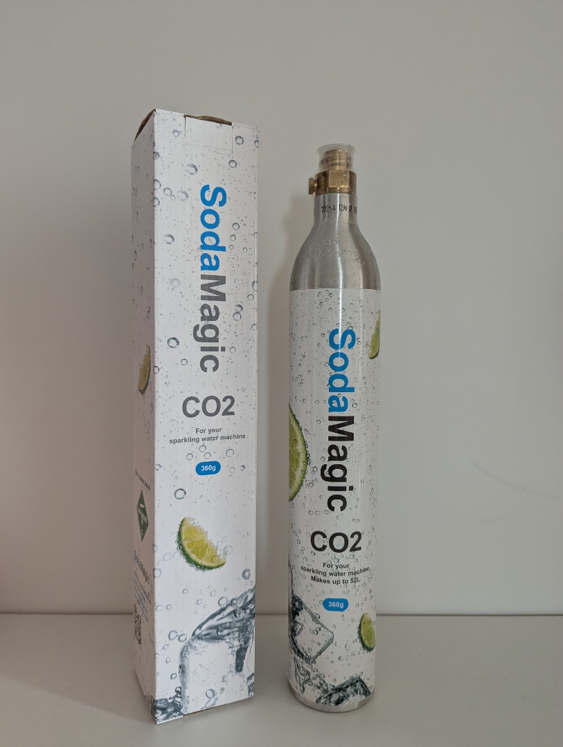 Sodamagic co2 bottle filled with carbon dioxide gas, sealed, ready to ...
