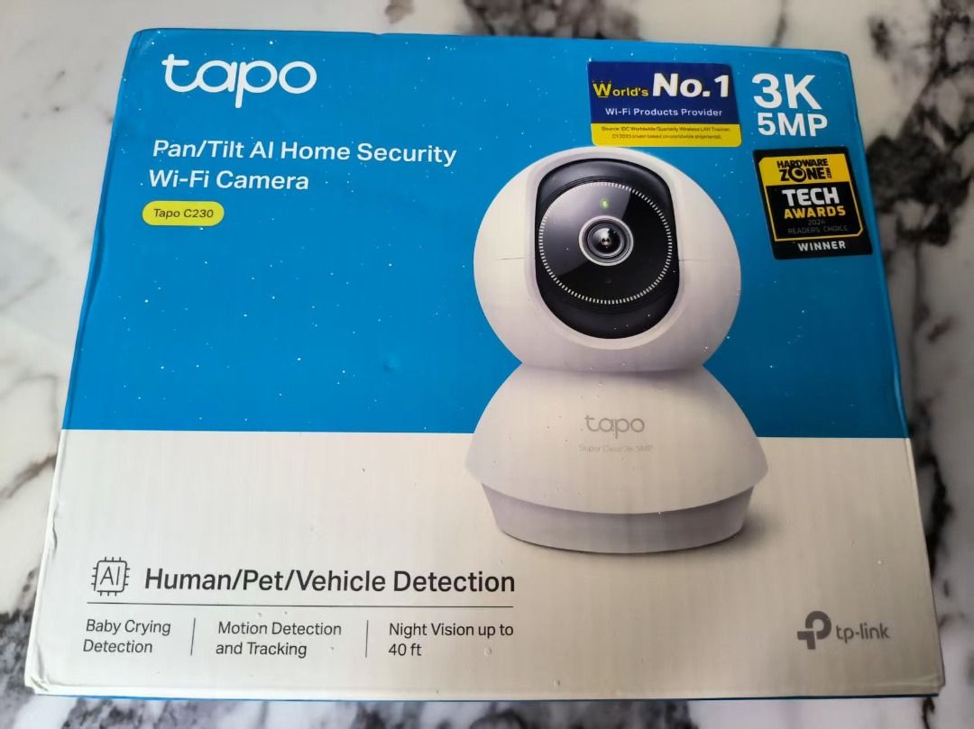 TP-Link Tapo C230 Pan/Tilt AI Home Security Camera, Furniture & Home ...