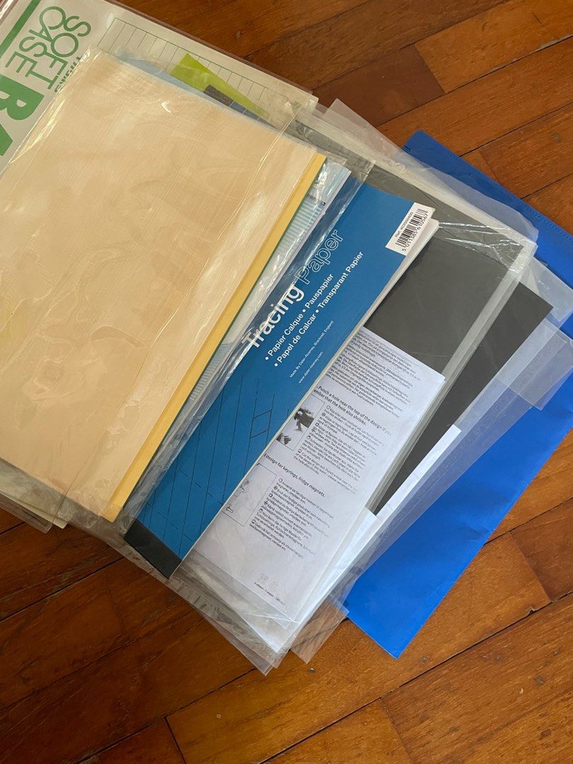 Tracing Paper, Shrink plastic paper and Assorted Paper Sheets, Hobbies ...