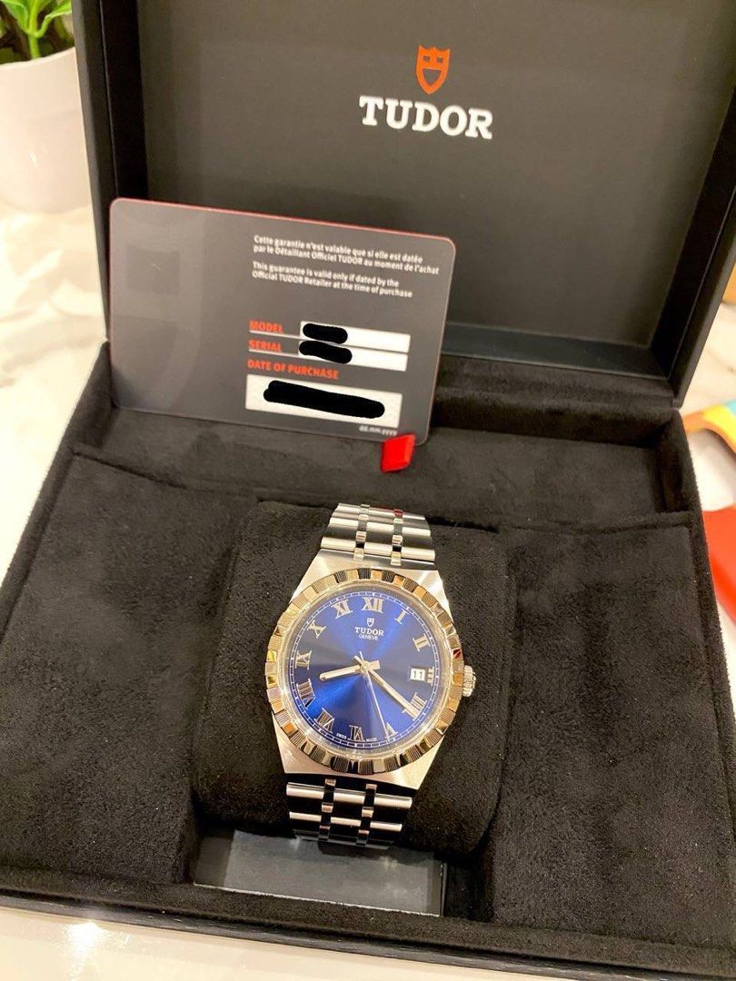 (UNUSED) 2025 TUDOR ROYAL REF 28500 BLUE DIAL ROMAN NUMERALS 38MM ...