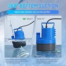 1/2 HP Submersible Water Pump 2900 GPH Portable Small Sump Pump For ...
