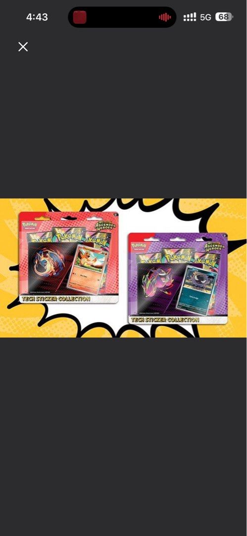 30th Jan Pokemon Ascended Heroes Tech Sticker Collection, Hobbies ...