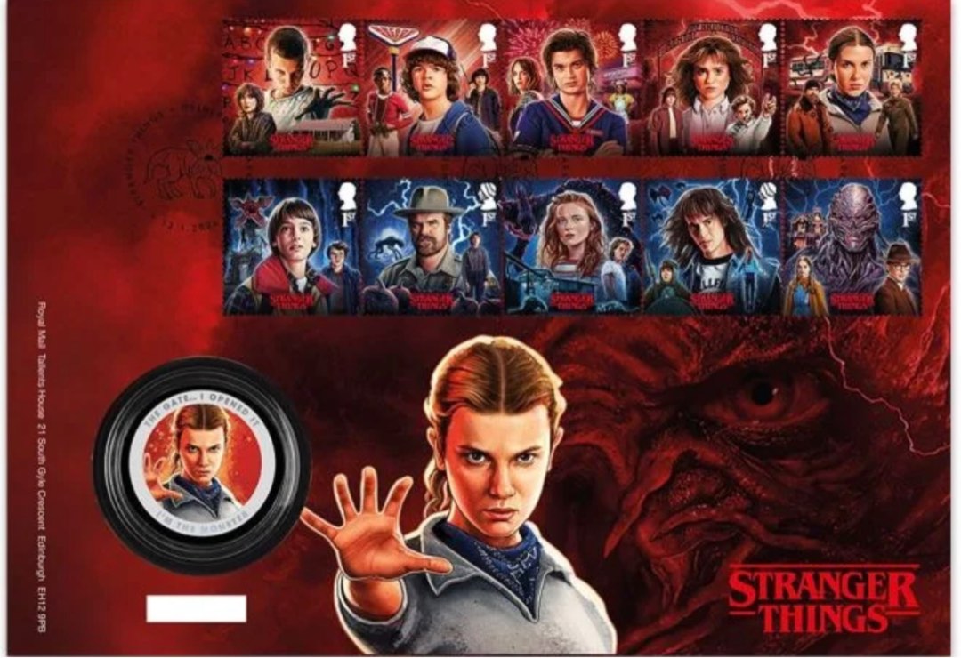[現貨] Stranger Things Stamps Medal Cover 怪奇物語 郵票, 興趣及遊戲, 收藏品及紀念品, 郵票及印刷品 ...