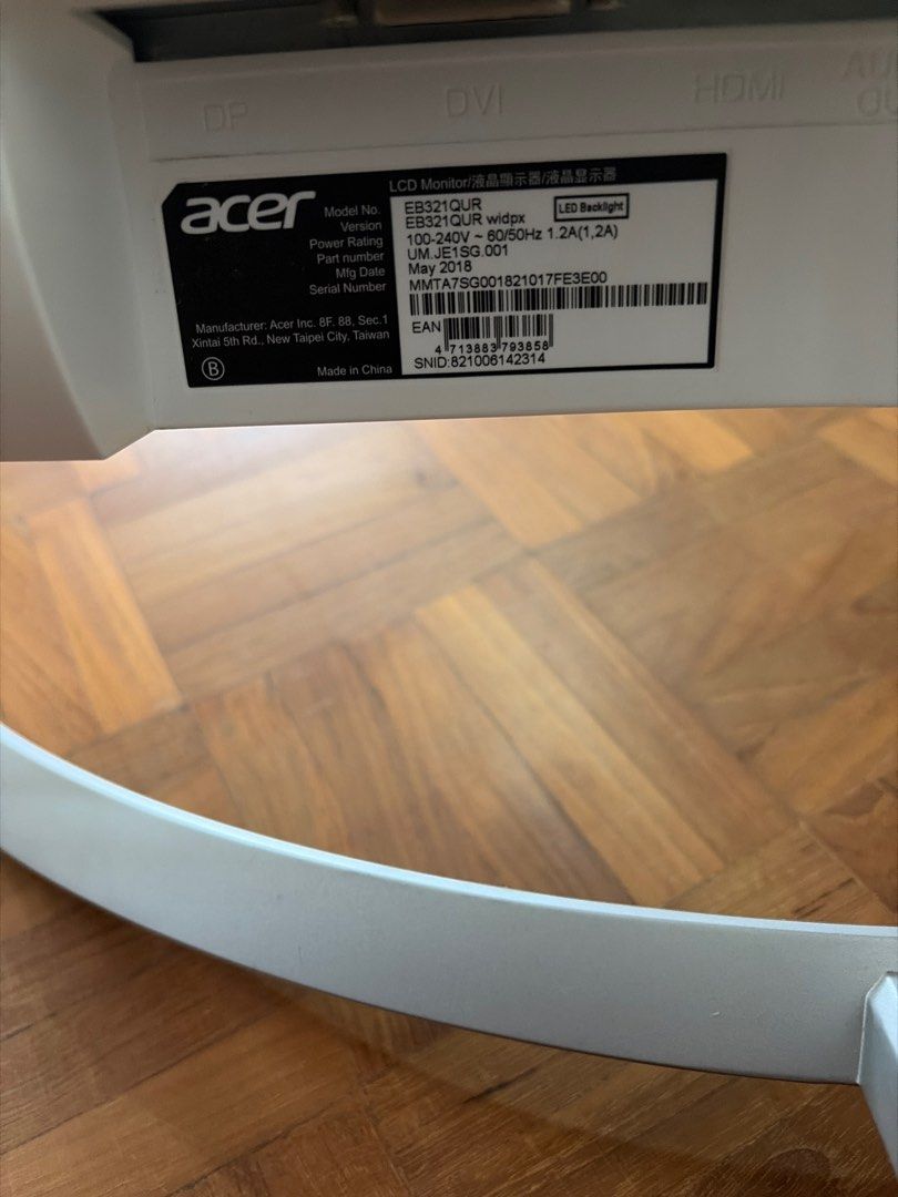 Acer EB321QUR 32 inch Curved Monitor, Computers & Tech, Parts ...