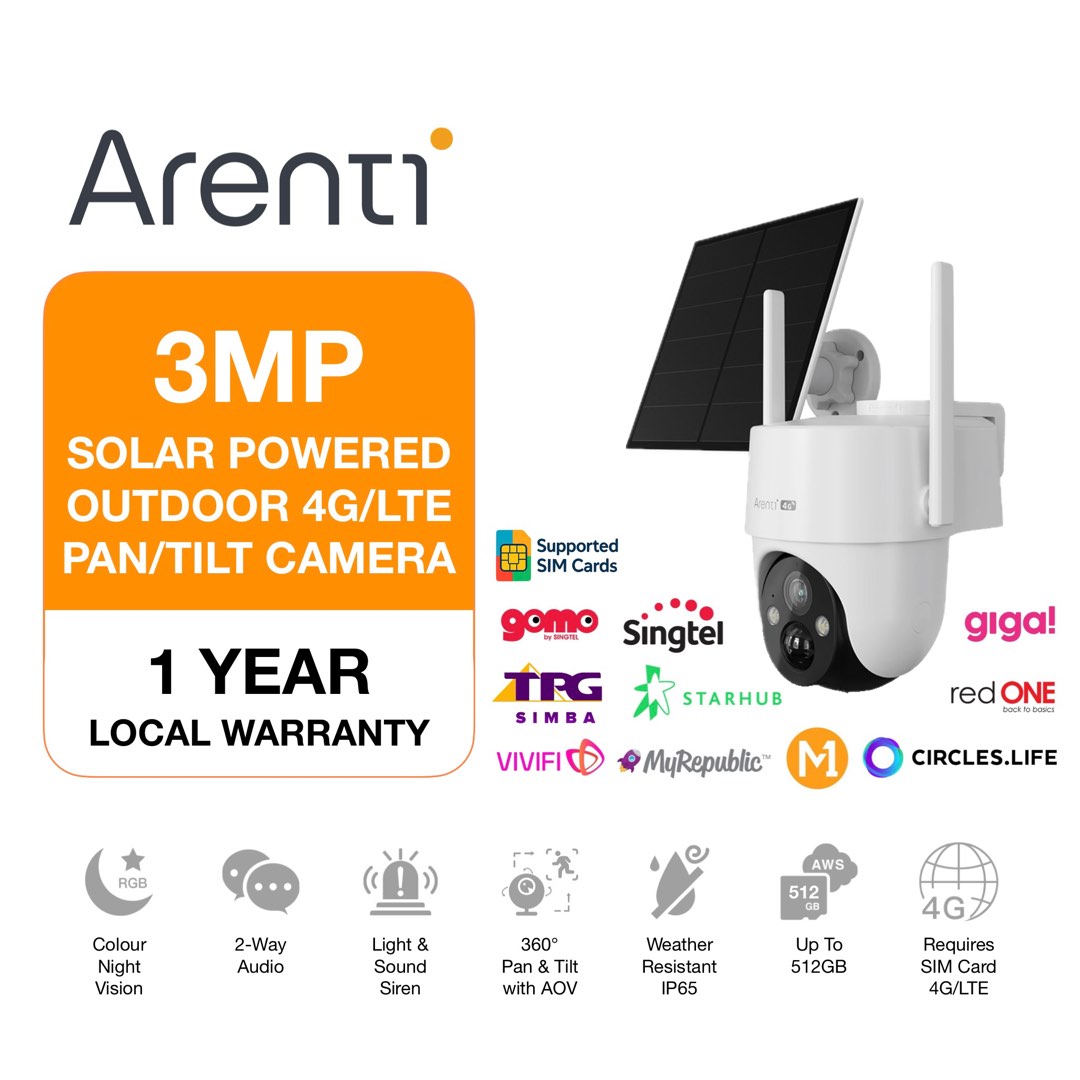 ARENTI GO3G - AOV | 4G/LTE SIM Card Wireless Outdoor Battery Camera ...