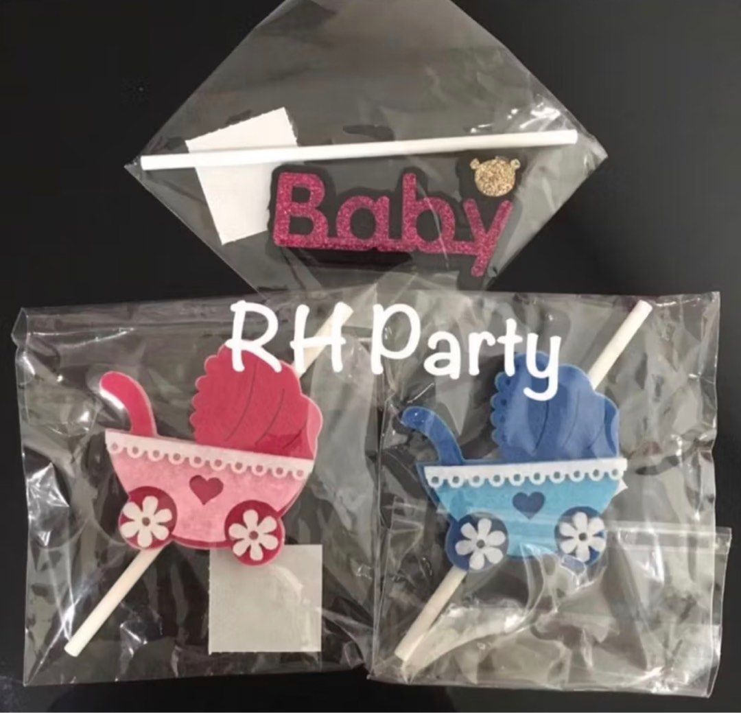 Baby Shower Cake toppers ( Baby boy / Baby girl accessories), Hobbies ...