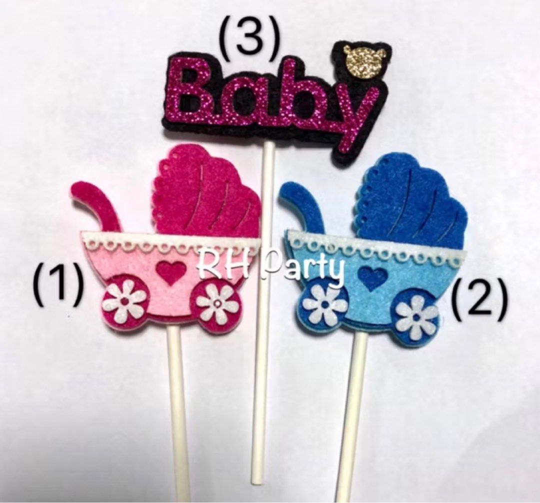 Baby Shower Cake toppers ( Baby boy / Baby girl accessories), Hobbies ...
