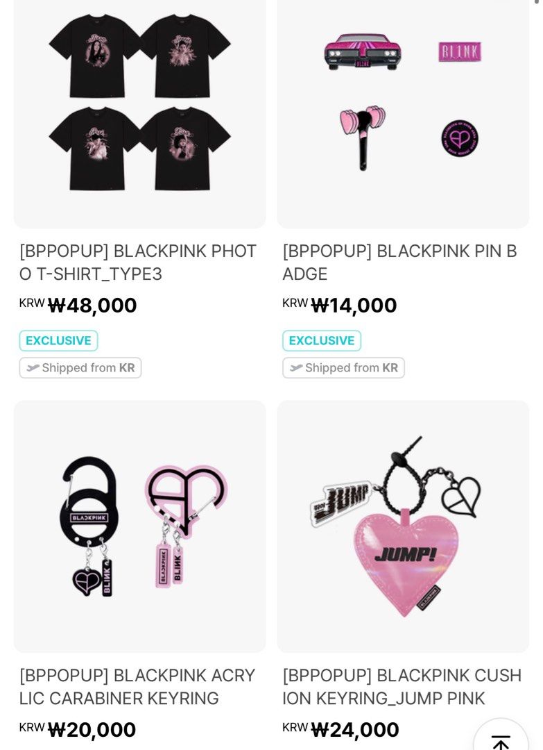 BLACKPINK Jump Pop Up Official Goods & Lightstick Custom Kit, Hobbies ...