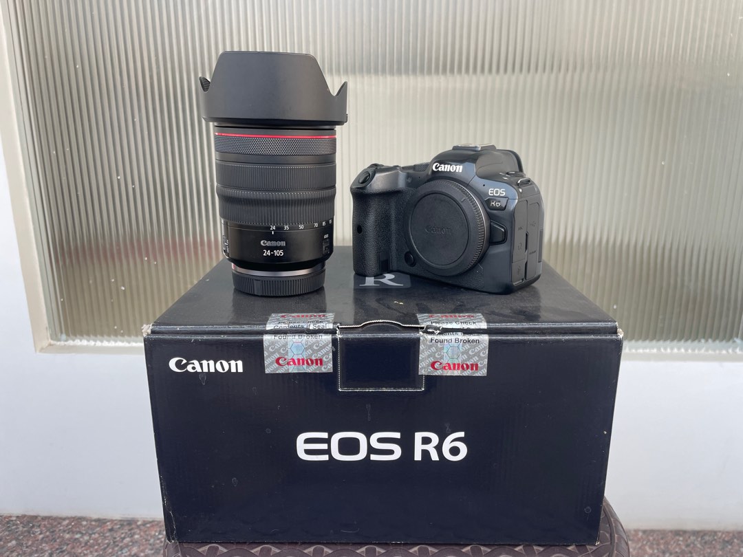 Canon EOS R6 body with box, Photography, Cameras on Carousell