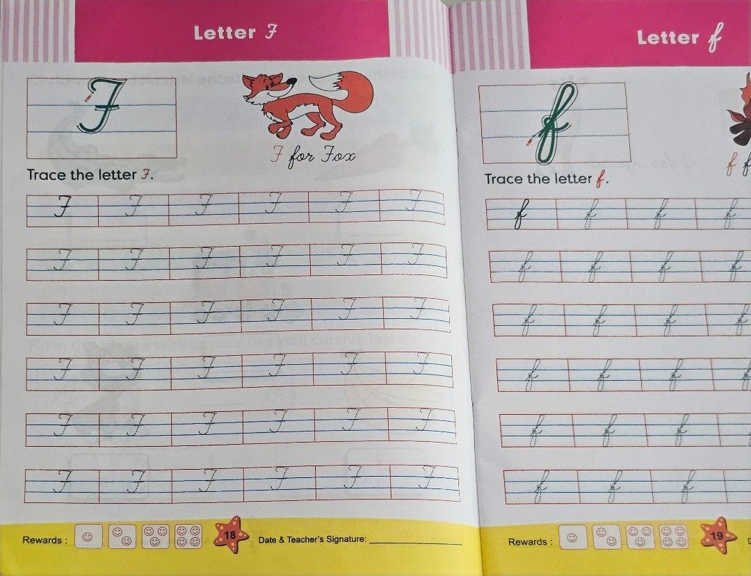 Cardinal Books Cursive Writing Workbook - Capital & Small Letters ...