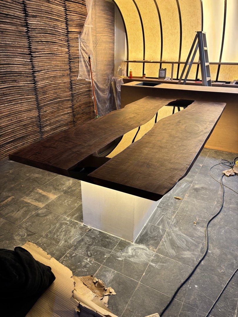 Custom Made Epoxy Resin Dining Table For Bar& Restaurant, Furniture ...