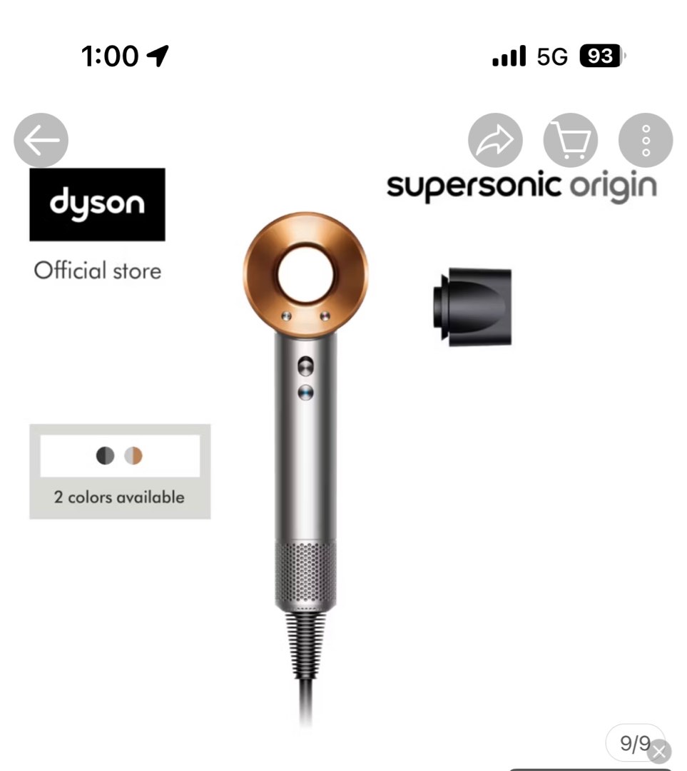 Dyson Supersonic Origin Hair Dryer HD08, Beauty & Personal Care, Hair ...