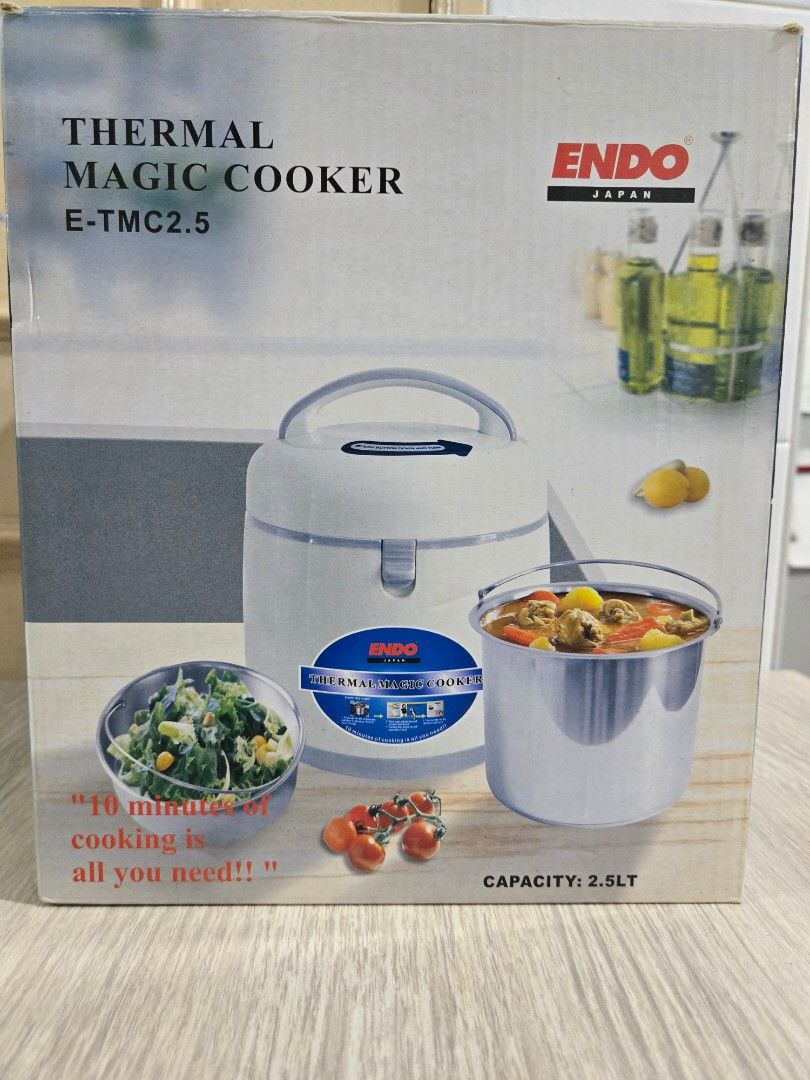 Endo Japan Thermal Magic Cooker 2.5L, TV & Home Appliances, Kitchen ...
