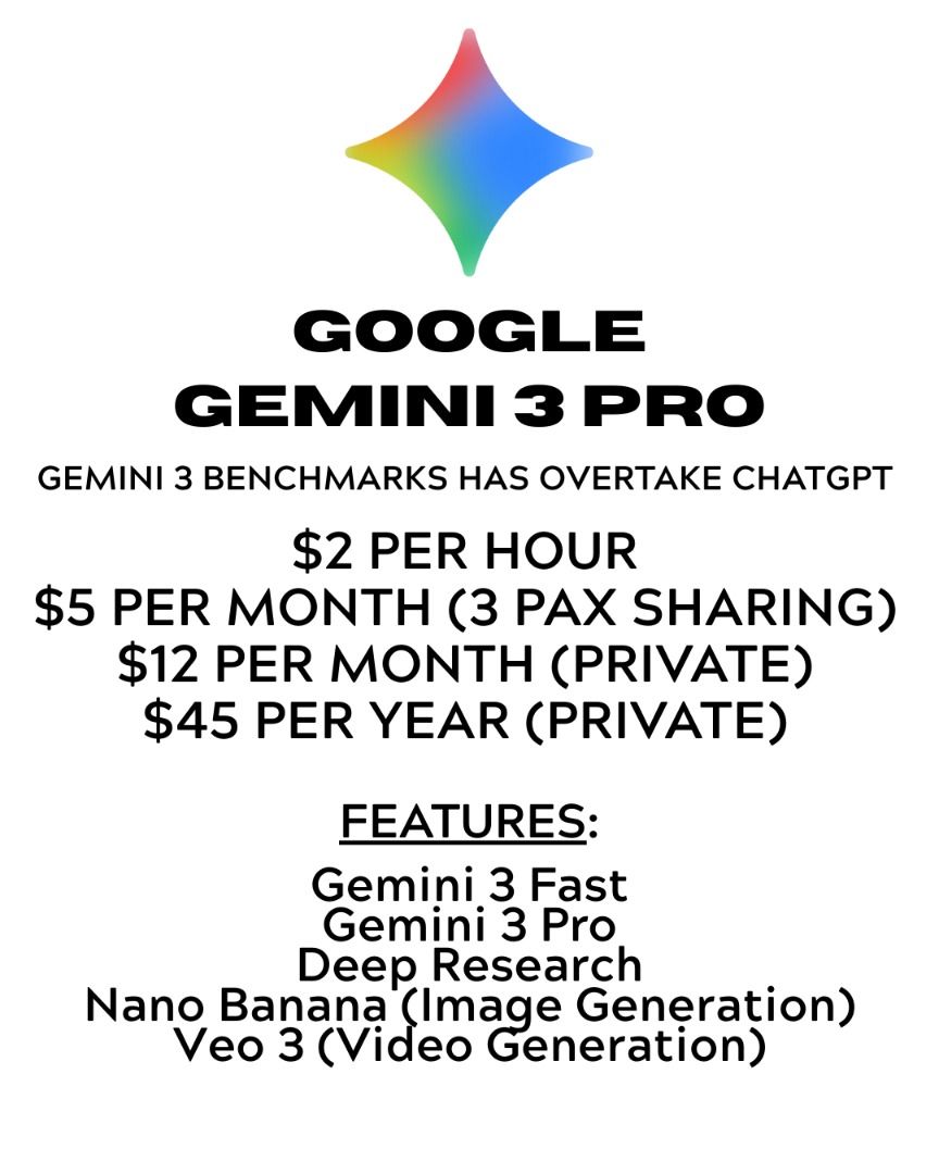 Gemini 3 Pro, Computers & Tech, Office & Business Technology on Carousell