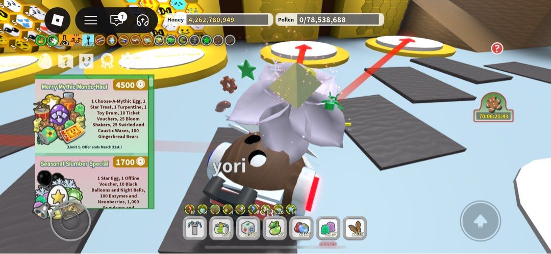 Gifted digital bee blue hive BEE SWARM ACCOUNT, Video Gaming, Video ...