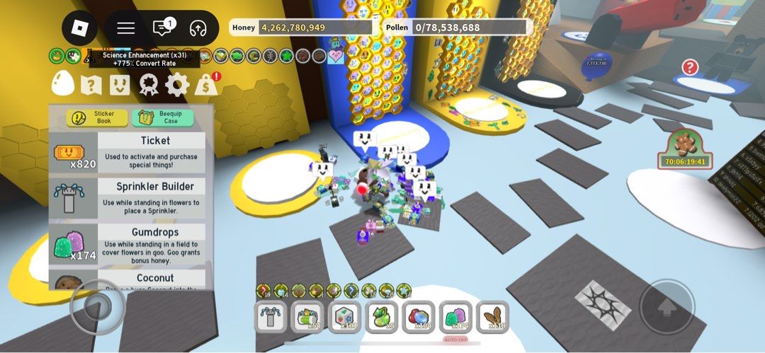 Gifted digital bee blue hive BEE SWARM ACCOUNT, Video Gaming, Video ...