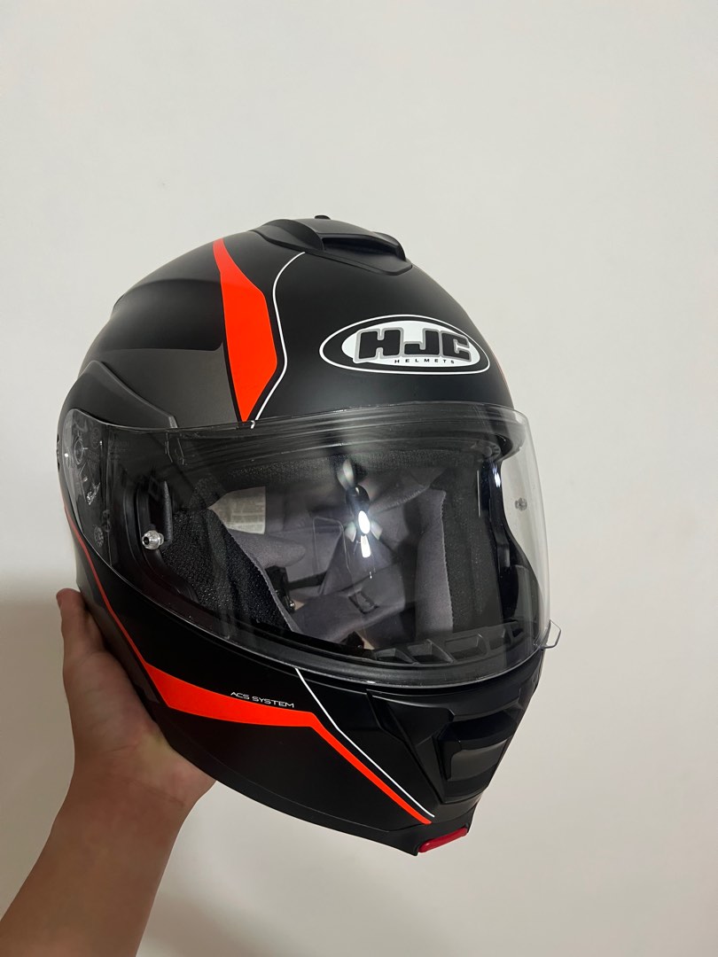 HJC IS MAX II Orange helmet modular , Motorcycles, Motorcycle Apparel ...