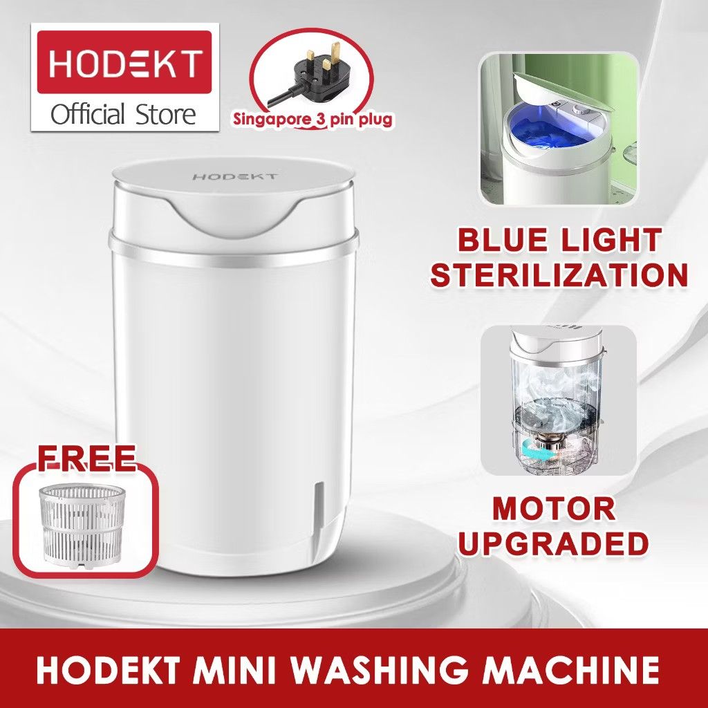HODEKT Mini Portable Washing Machine with Dryer - Blue Light ...