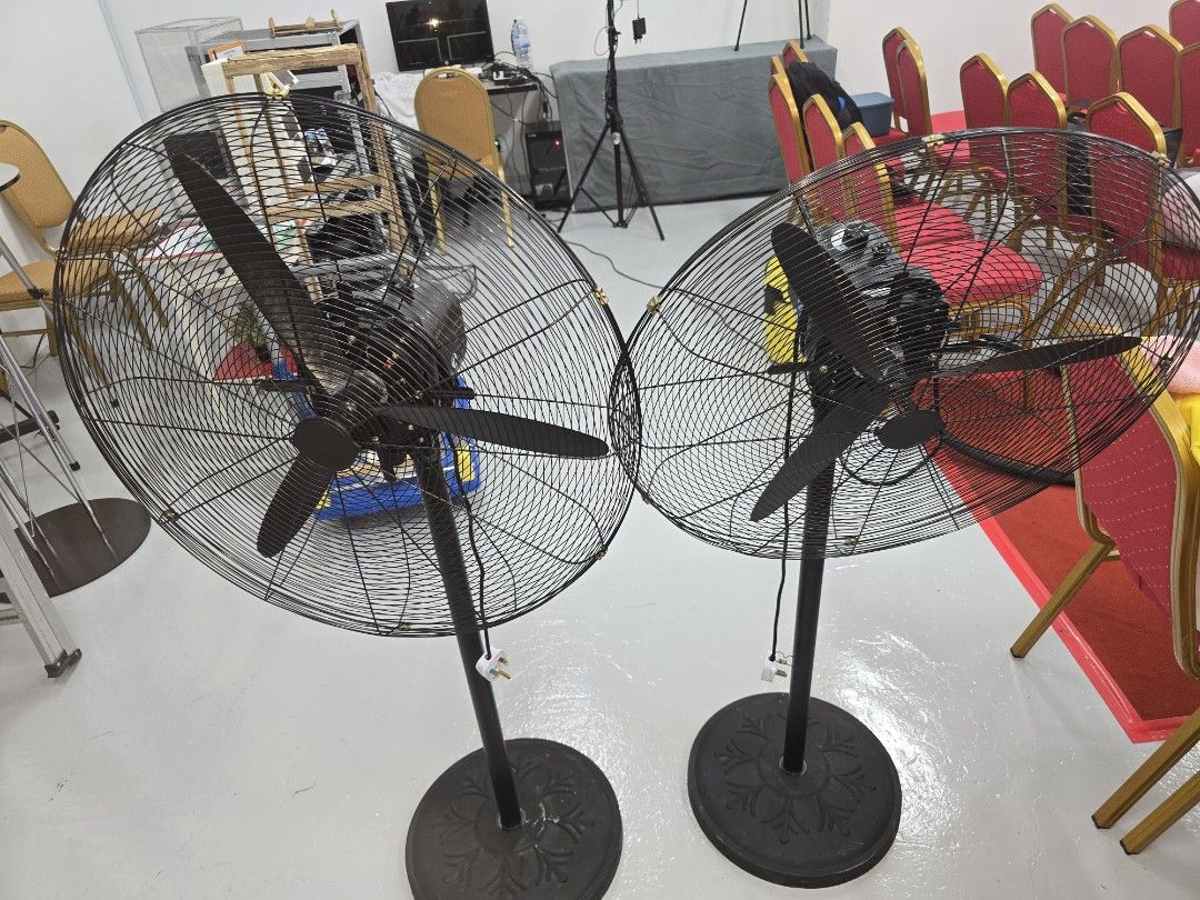 Industrial Stand Fan - Black, Furniture & Home Living, Lighting & Fans ...