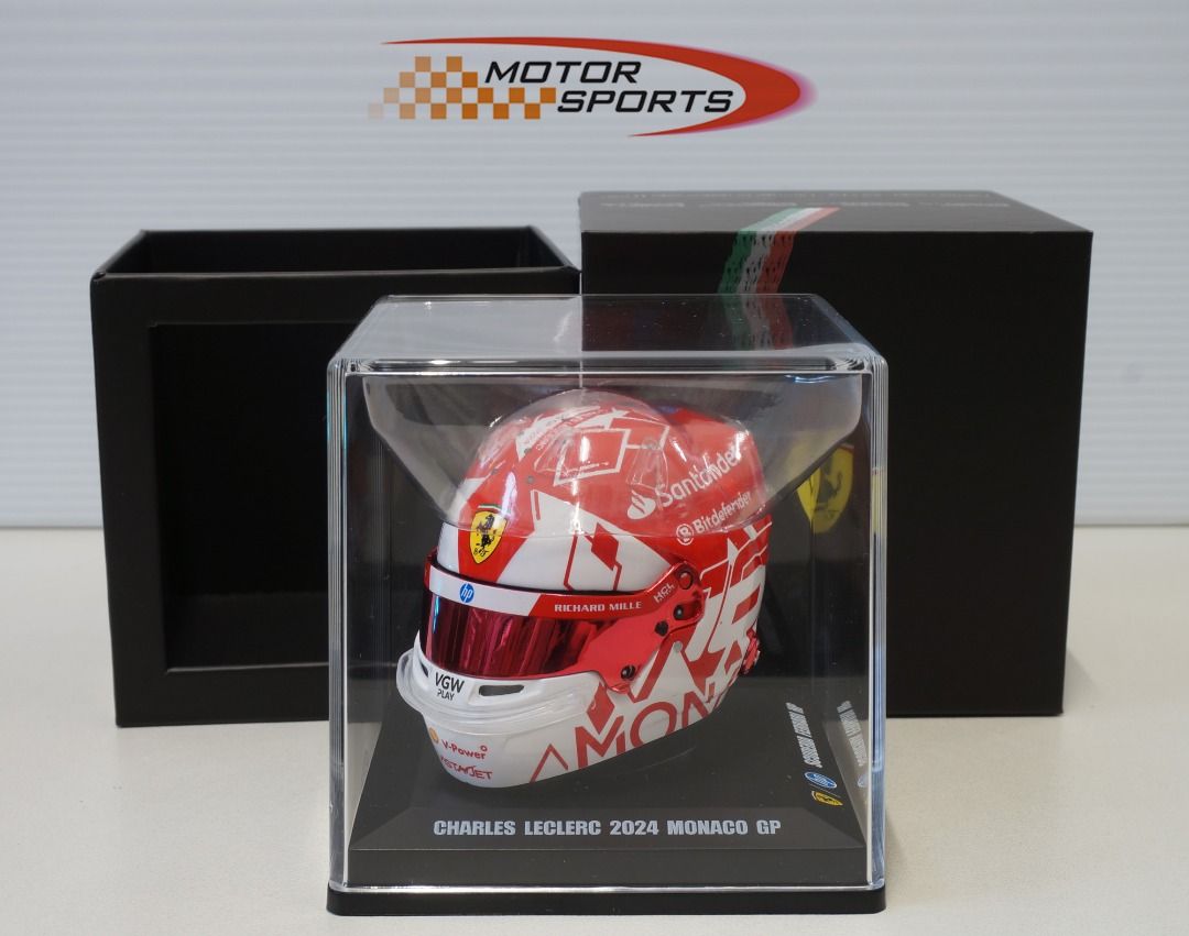 Looksmart 1/5 Helmet Scuderia Ferrari F1 #16 Charles Leclerc Monaco GP ...