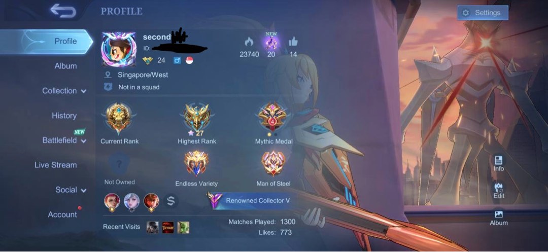 Mobile Legends Account - Mythic Medal, Collector Skins, Video Gaming ...