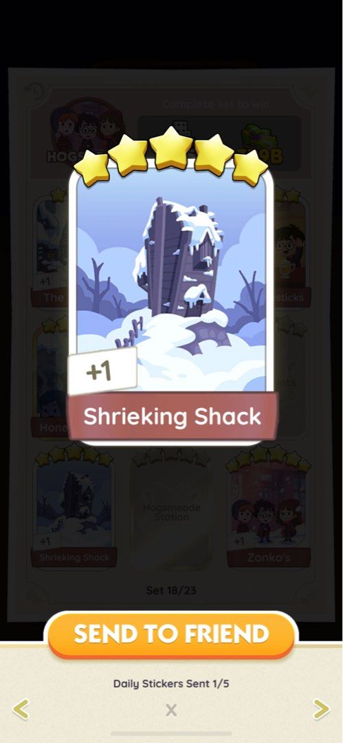 Monopoly Go - Shrieking Shack Sticker - Harry Potter Game, Hobbies ...