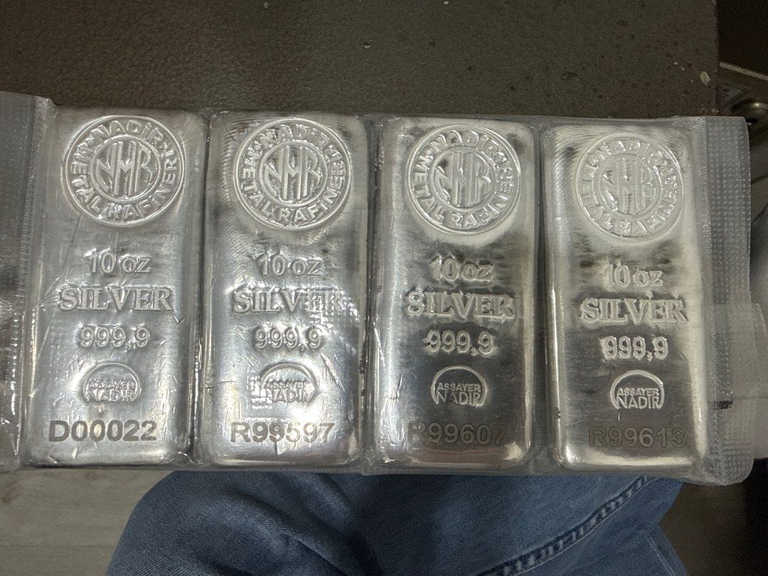 Nadir Metal Rafineri 10 oz Silver Bar 999.9, Hobbies & Toys ...