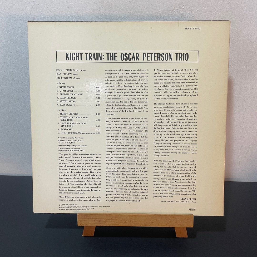 Night Train: The Oscar Peterson Trio Vinyl Record, Hobbies & Toys ...