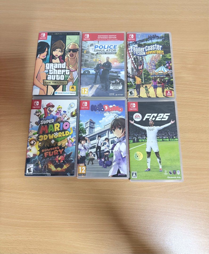 Nintendo Switch Games - Grand Theft Auto, Super Mario 3D World , Police ...