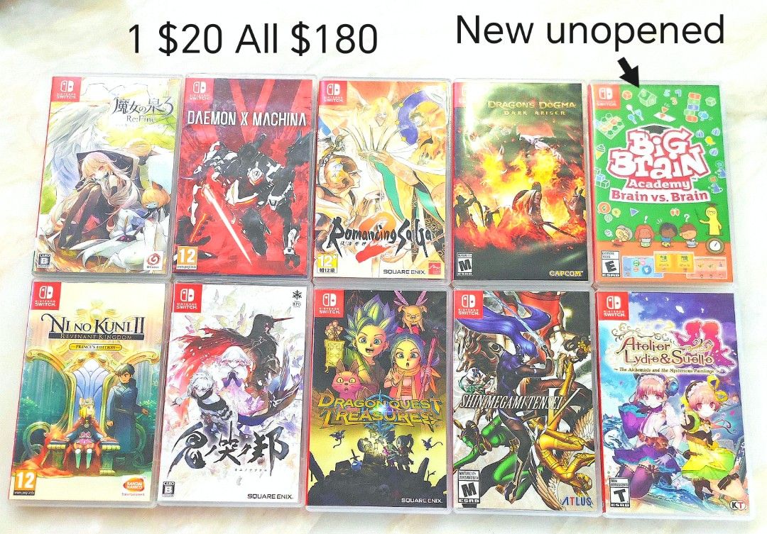 Nintendo Switch Games - Various Titles - New & Used, Video Gaming ...
