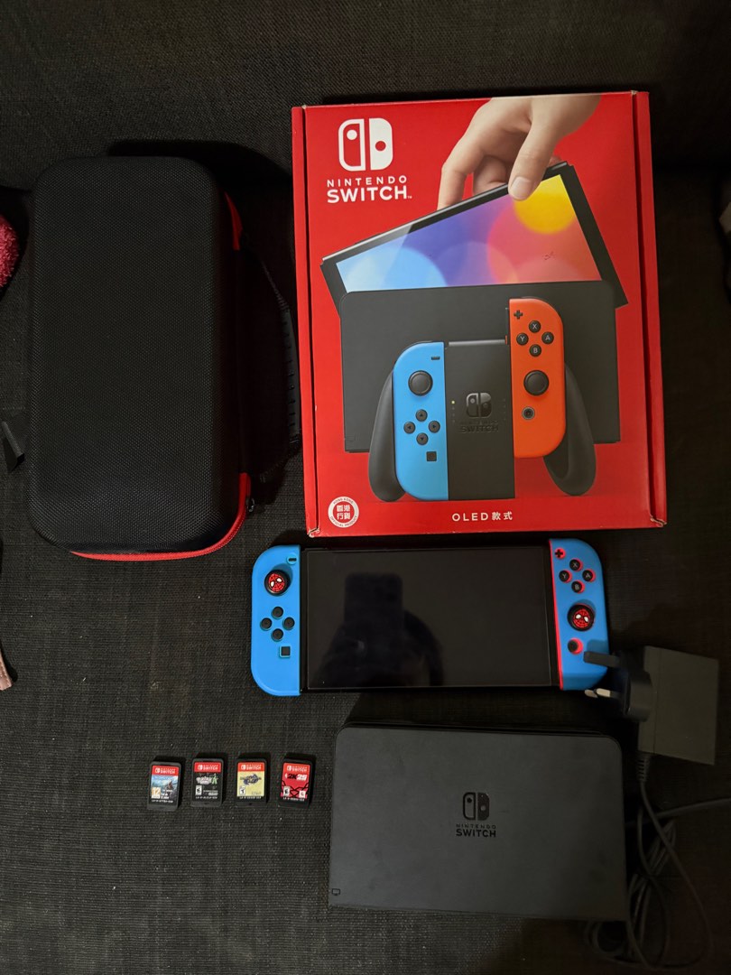 Nintendo Switch OLED Console with Games, Video Gaming, Video Game ...