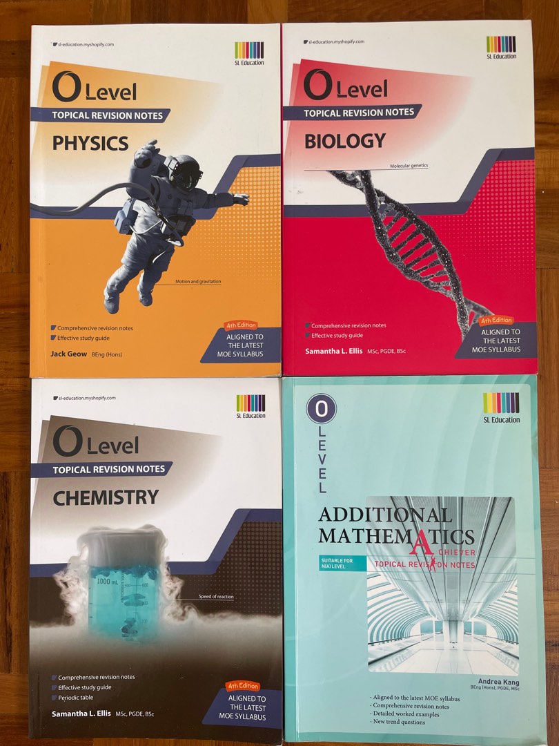 O Level Topical Revision Notes - Physics, Bio, Chem, AMath, Hobbies ...