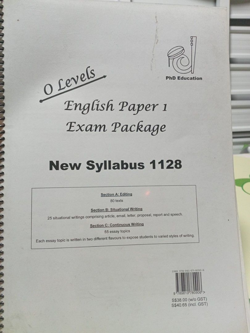 O Levels English Paper 1 Exam Package syllabus 1128, Hobbies & Toys ...