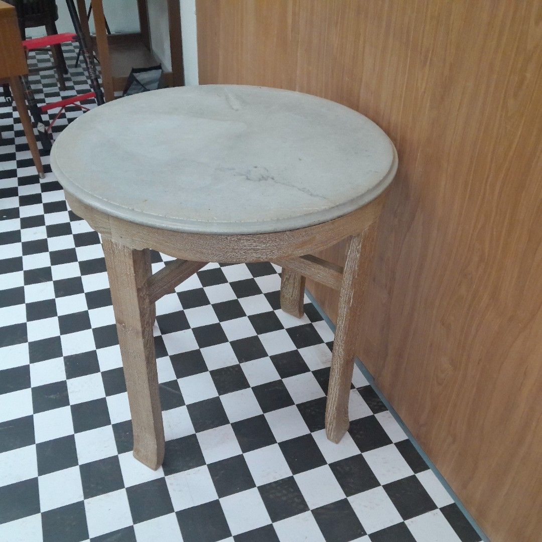 Old - Round Top table, Furniture & Home Living, Furniture, Tables ...