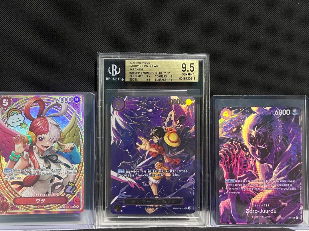 One Piece Card Game - luffy SP, Uta, Zoro, Ace wanted, Hobbies & Toys ...