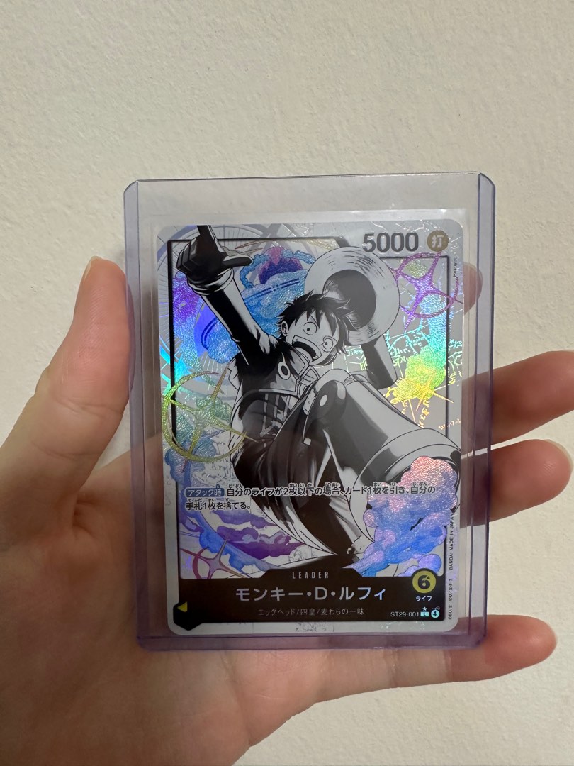 One Piece TCG - Monkey D. Luffy Leader ST-29 AA, Hobbies & Toys, Toys ...